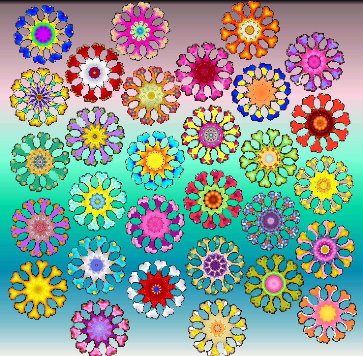 Solve KALEIDO CREATURES jigsaw puzzle online with 100 pieces