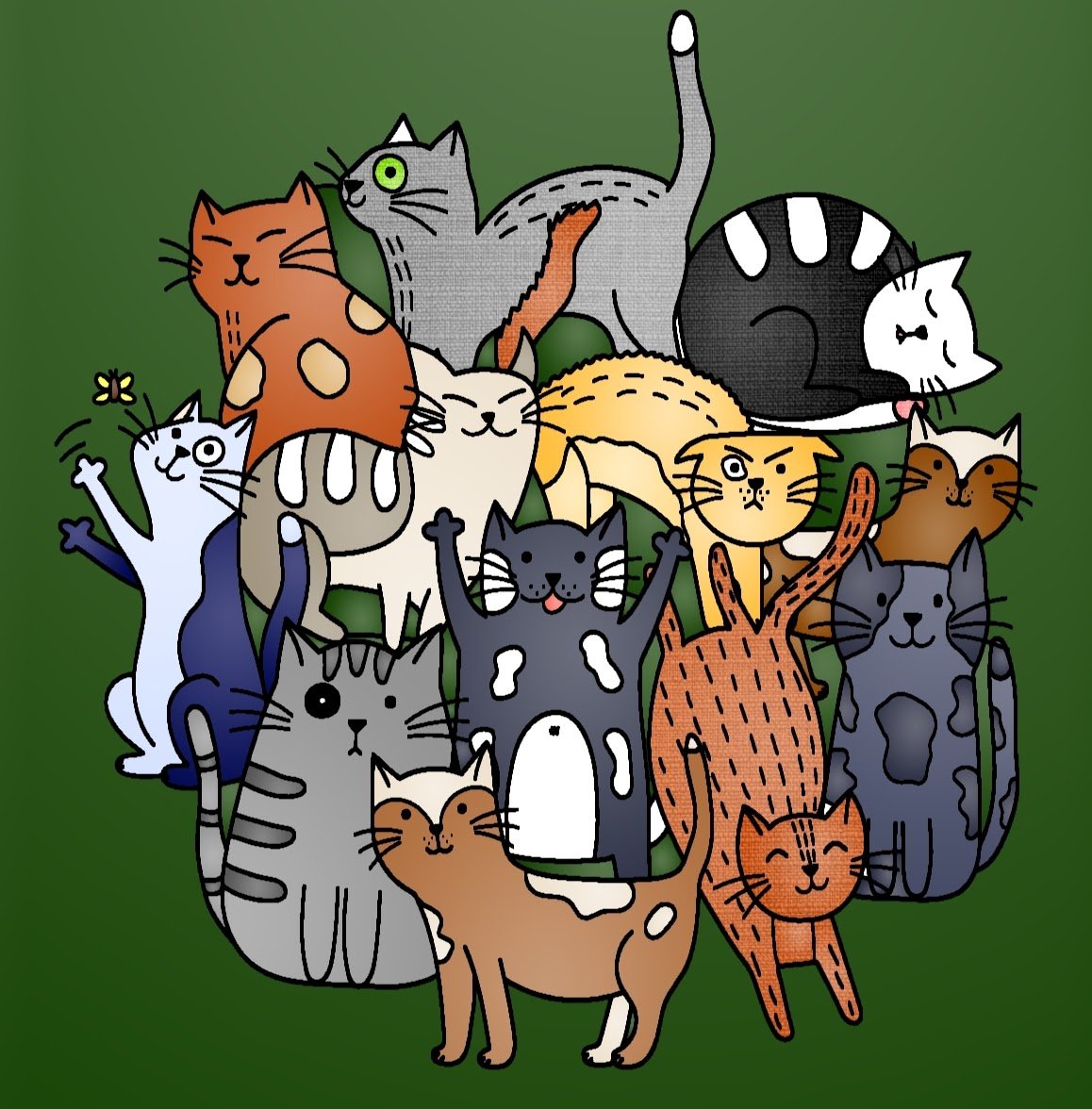 Solve Relaxed Doodles 1 jigsaw puzzle online with 64 pieces