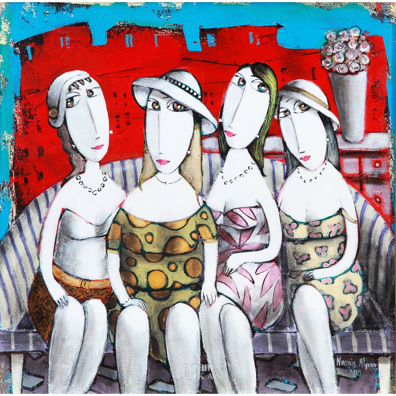 Solve Nermin Alpar Artwork - 'Turkish Artist' jigsaw puzzle online with ...