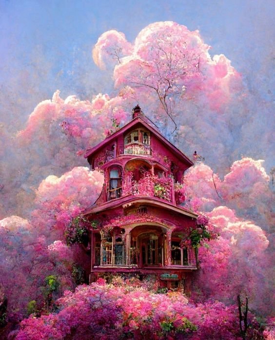 Solve In the pink tree house jigsaw puzzle online with 48 pieces