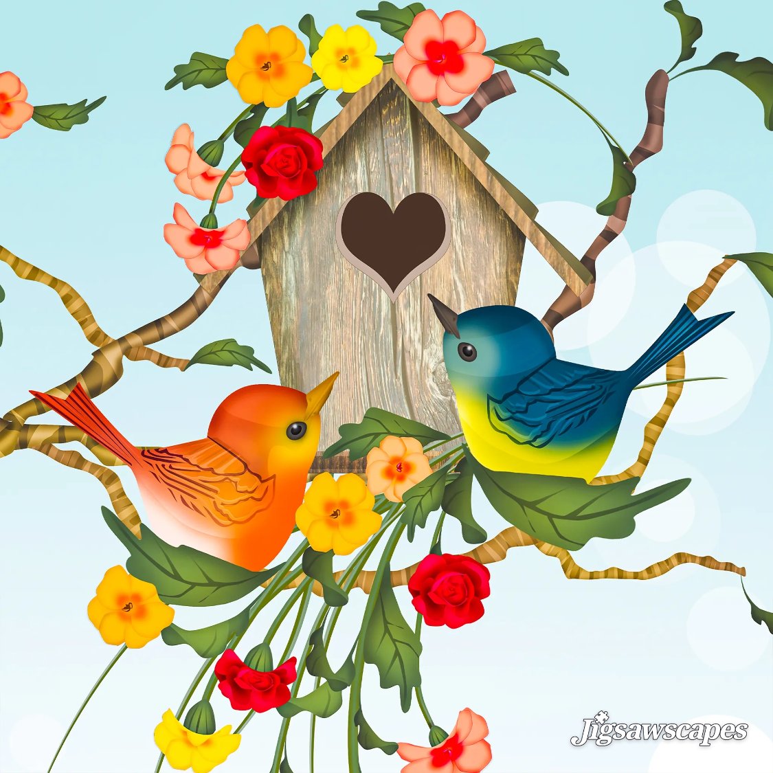Solve Chirp, chirp, chirp . . . . . jigsaw puzzle online with 9 pieces
