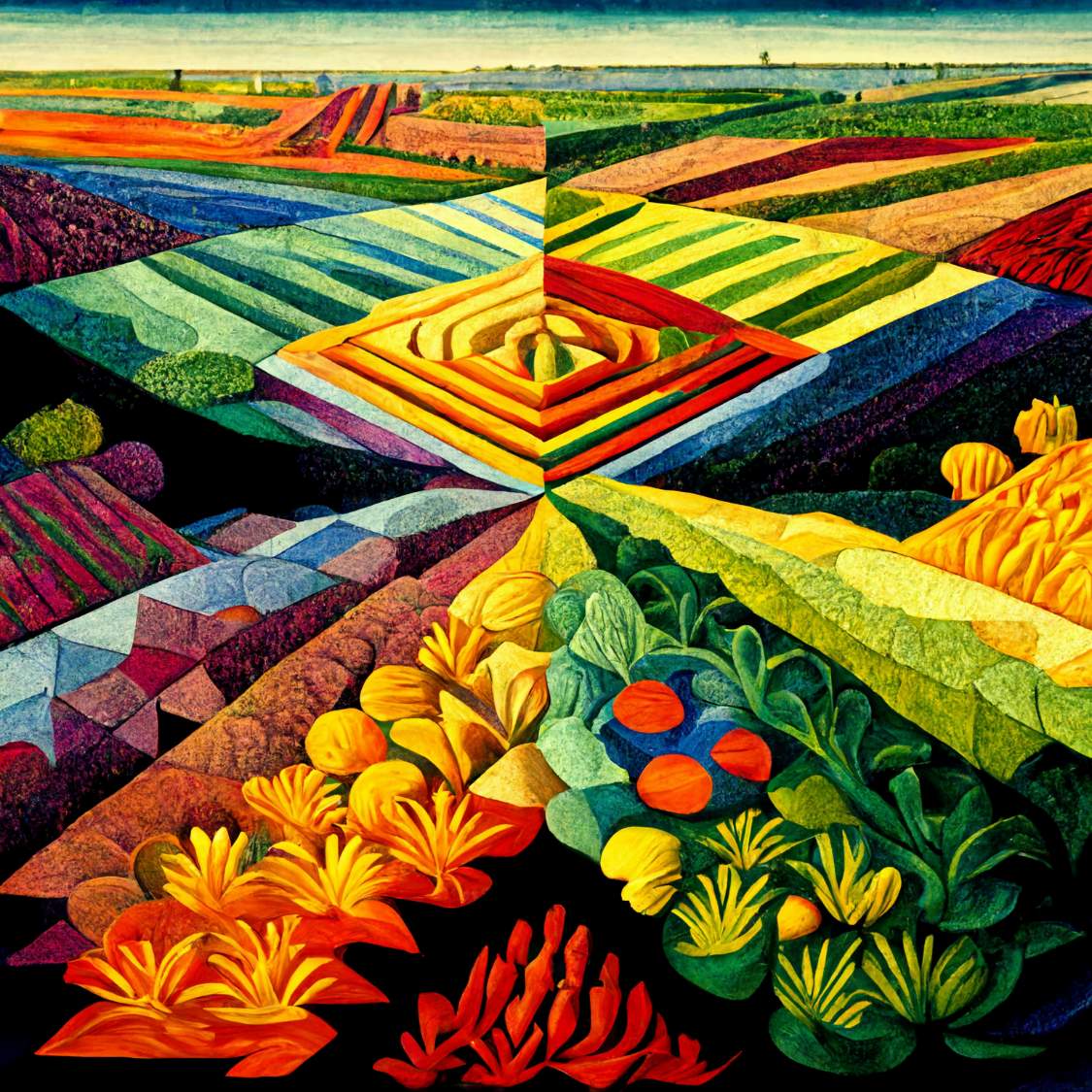 Solve flower fields jigsaw puzzle online with 81 pieces