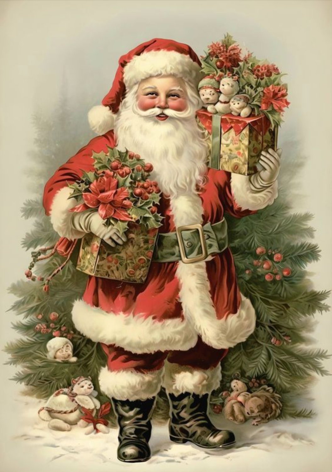 Solve Theme: Vintage Ephemera - Victorian Santa Claus Postcard jigsaw ...