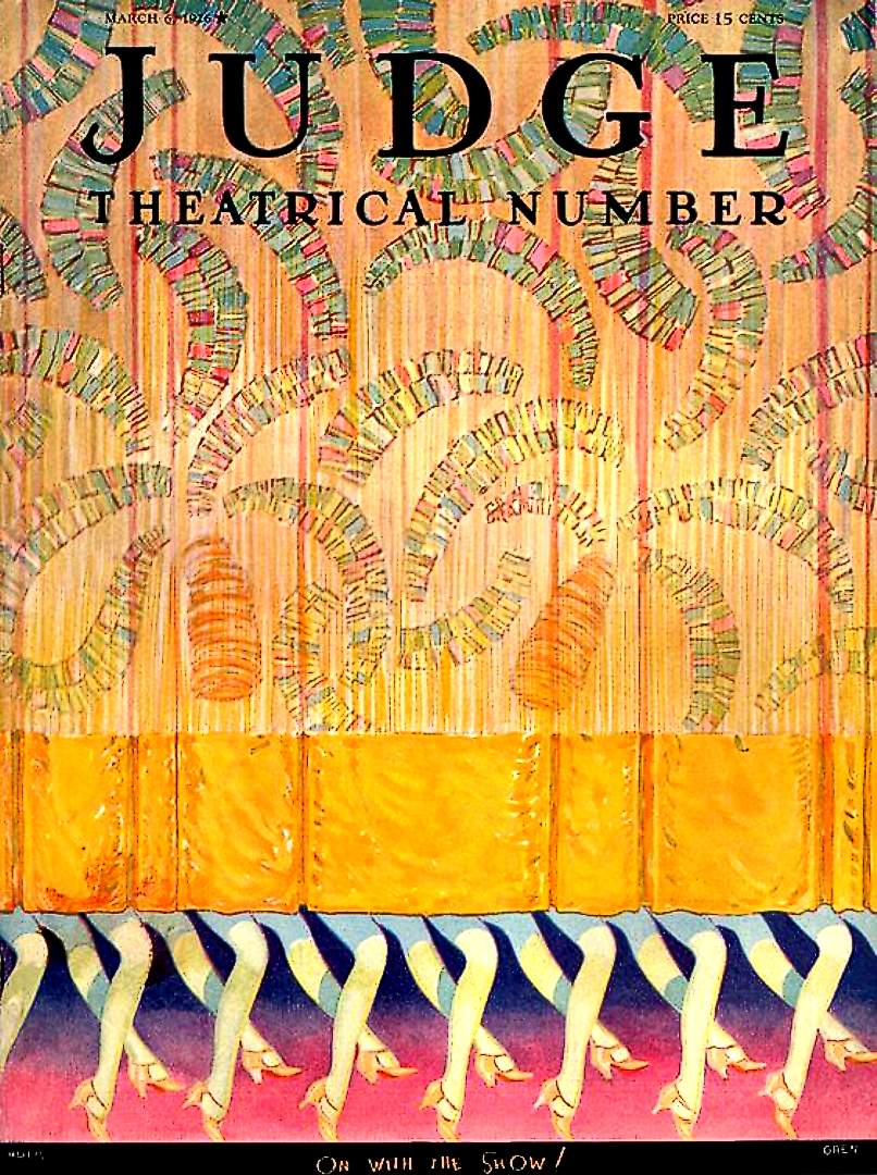 Solve Judge, Theatrical Number, March 1916, cover by R. John Holmgren ...