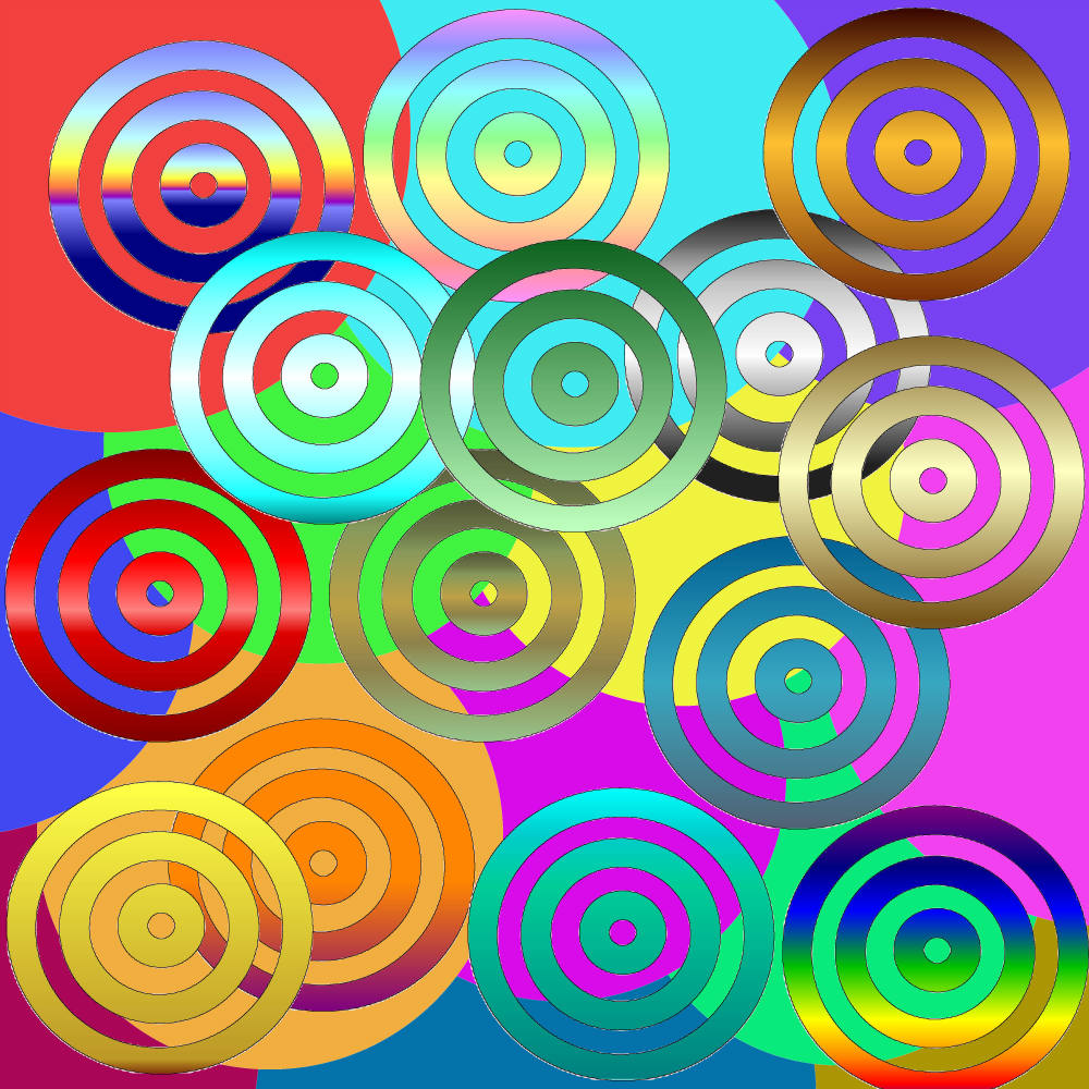 Solve SEE THROUGH CIRCLES jigsaw puzzle online with 100 pieces