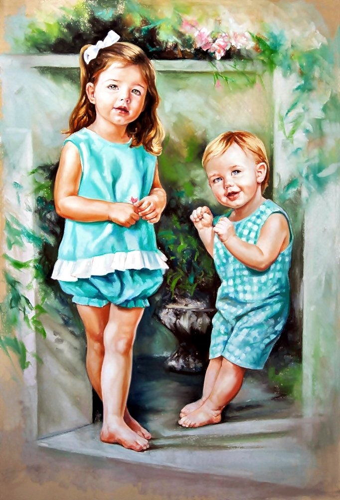 Solve portrait of sibling love jigsaw puzzle online with 176 pieces