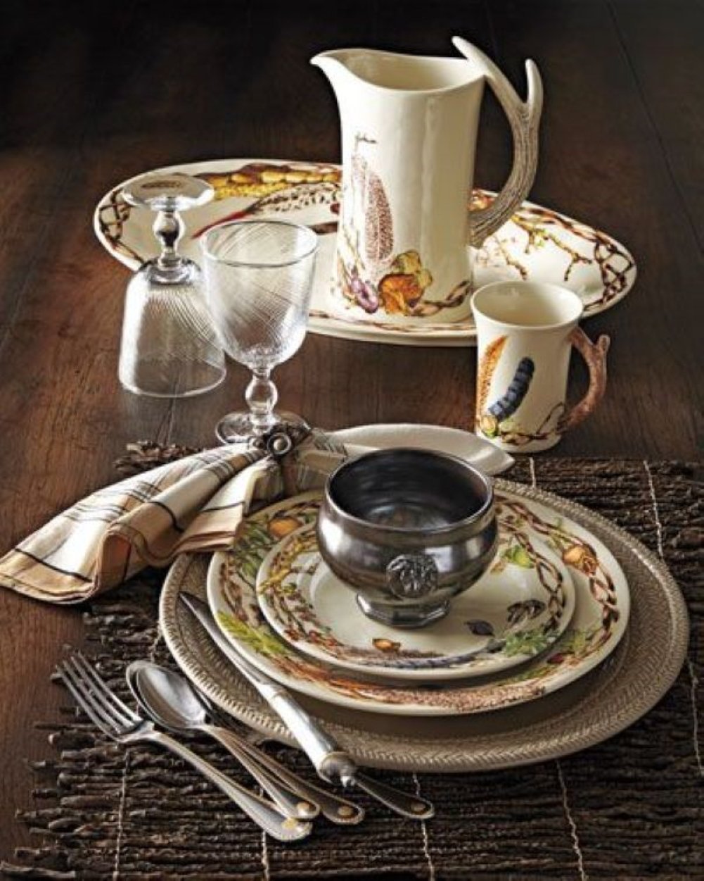 Solve "Forest Walk" dinnerware - perfect for autumn dining! jigsaw ...