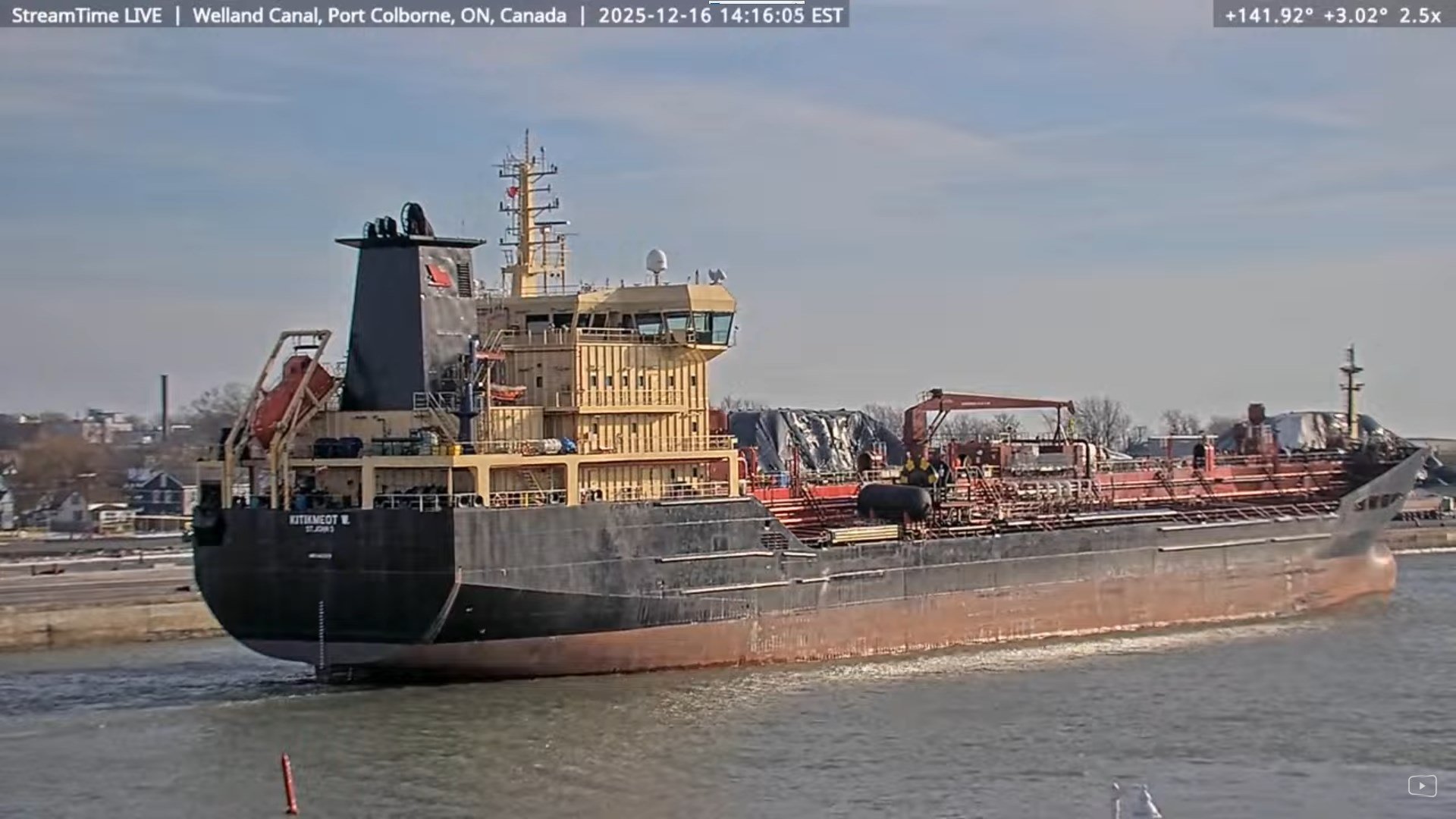 Solve Kitikmeot W (CA) - Ocean-Going Tanker - Welland Canal (2025-12-16 ...