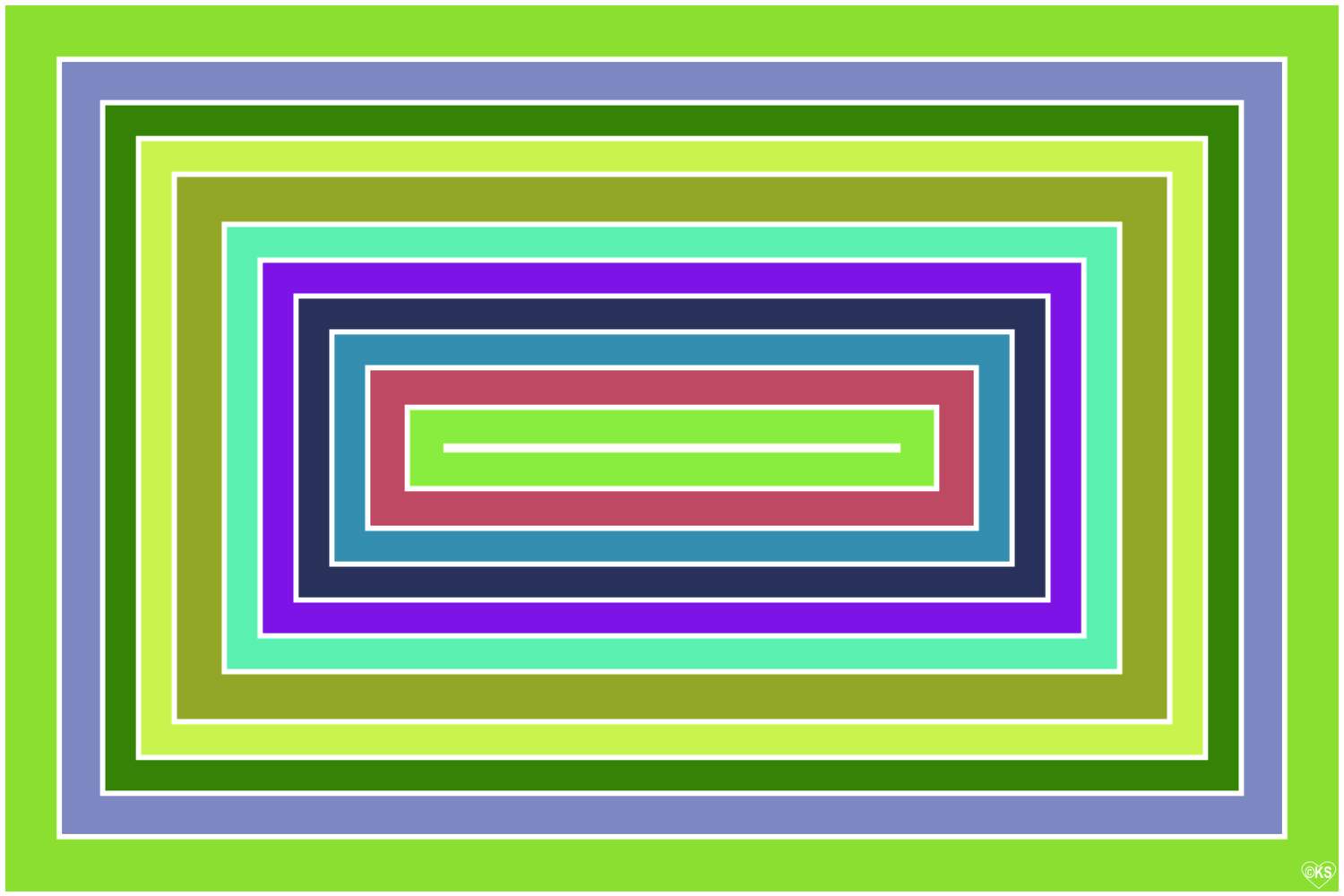 Solve Concentric Rectangles!! ~ M jigsaw puzzle online with 96 pieces