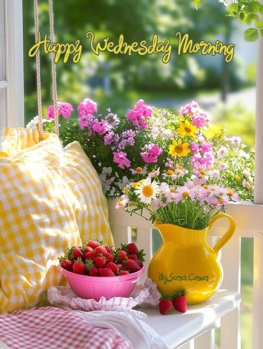 Solve Good Morning - Happy Wednesday! jigsaw puzzle online with 63 pieces