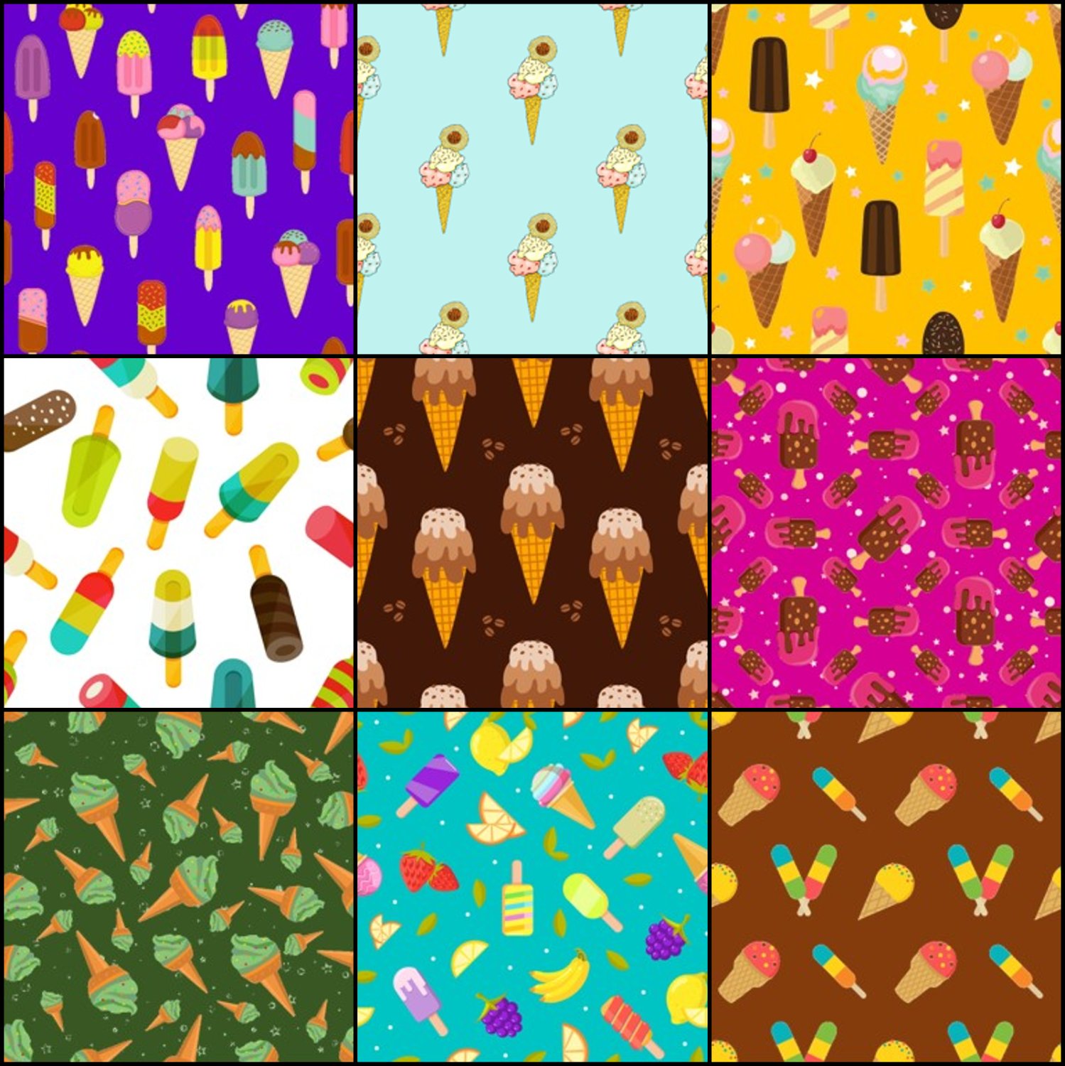Solve Ice cream patterns 19 jigsaw puzzle online with 324 pieces
