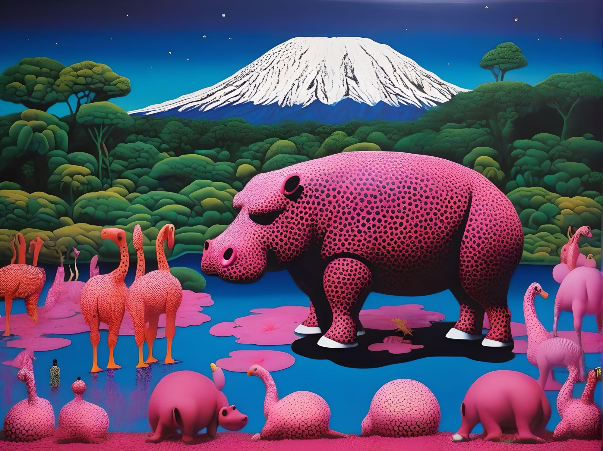 Solve Happy Hippo Day jigsaw puzzle online with 108 pieces
