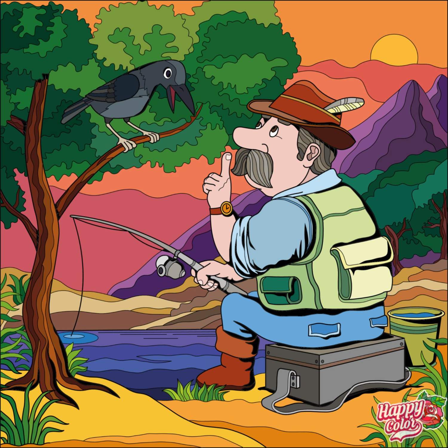 Solve PUZZLE - Quieting The Crow jigsaw puzzle online with 400 pieces