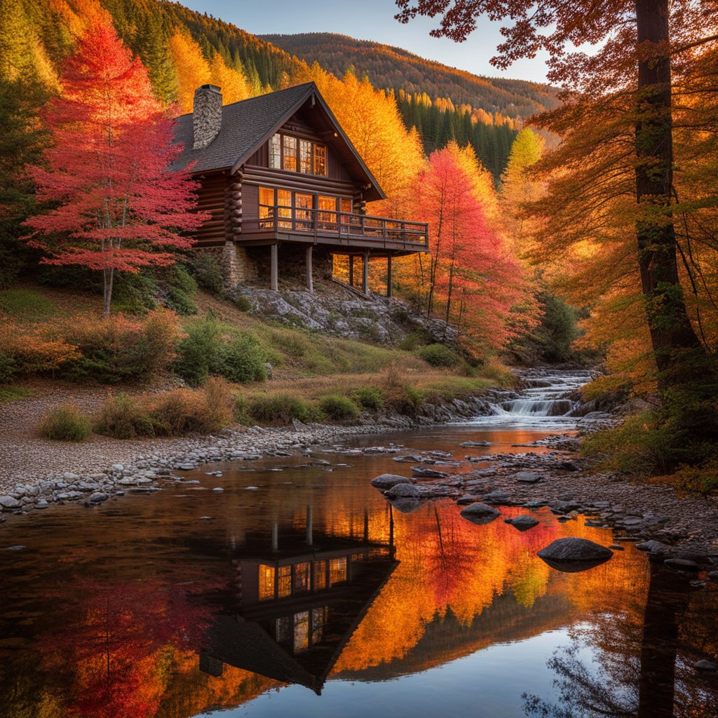 Solve Fall reflections jigsaw puzzle online with 81 pieces