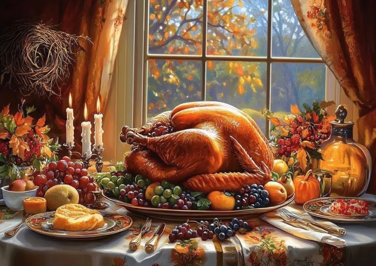 Solve Happy Thanksgiving jigsaw puzzle online with 88 pieces