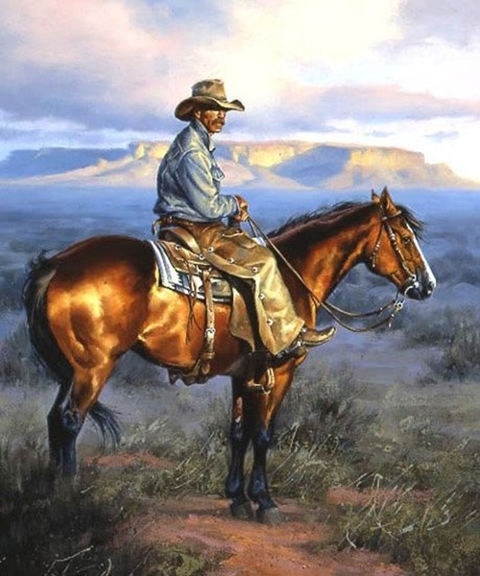 Solve Cowboy jigsaw puzzle online with 80 pieces