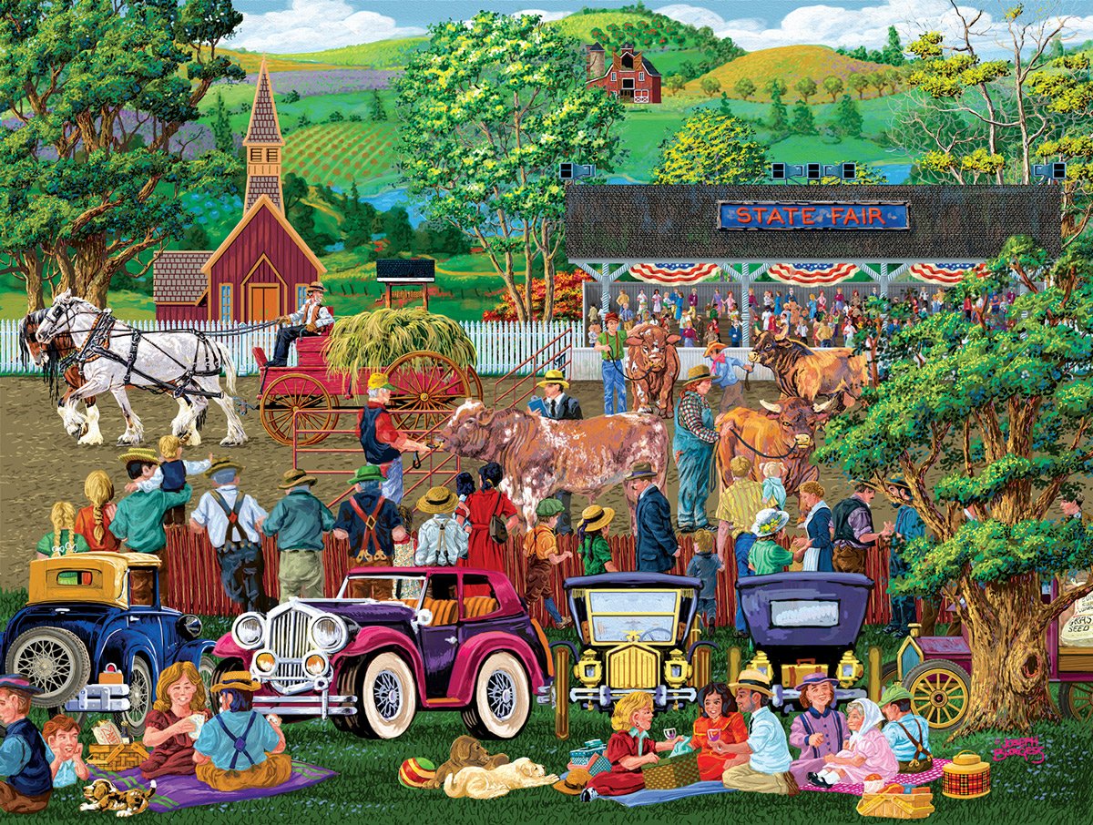 Solve State Fair Picnic jigsaw puzzle online with 108 pieces