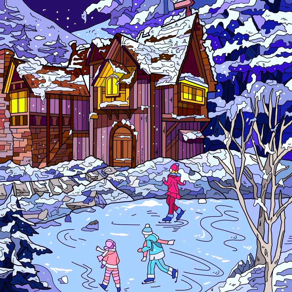 Solve Ice skating jigsaw puzzle online with 100 pieces