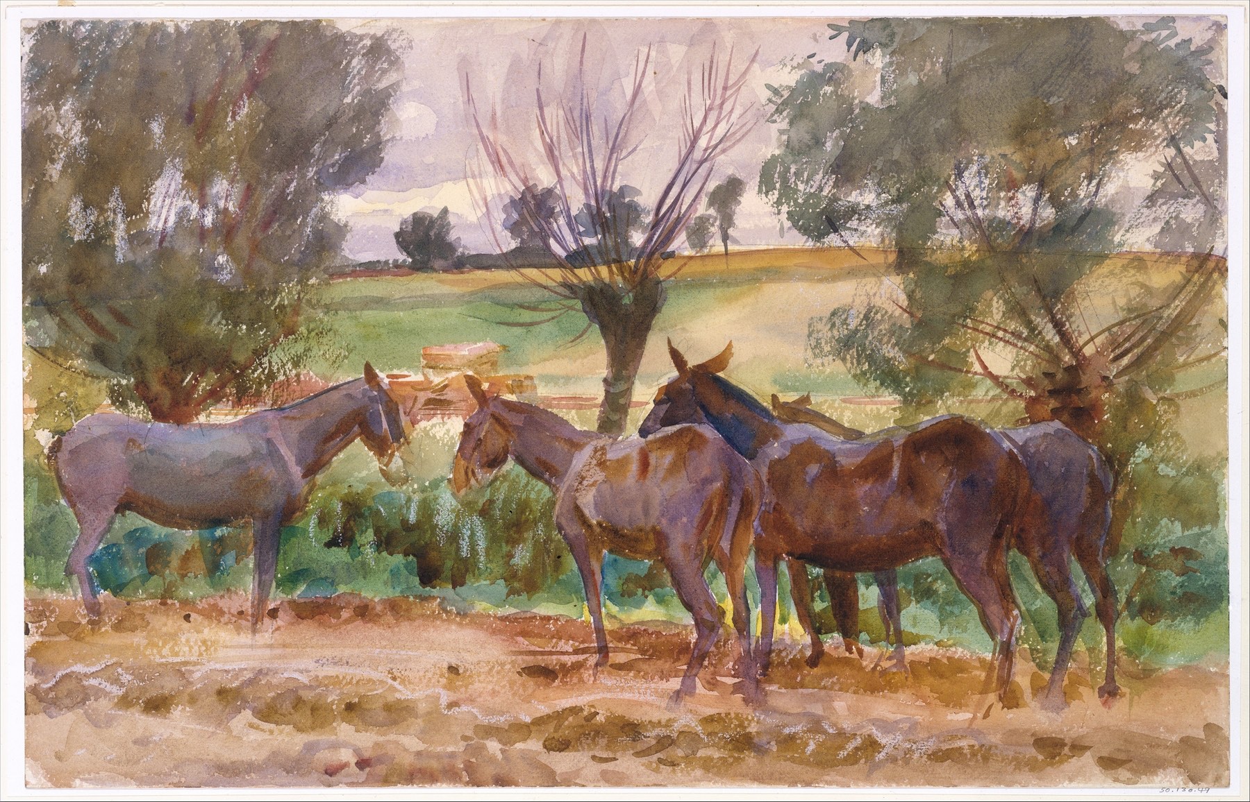 Solve John Singer Sargent - Mules jigsaw puzzle online with 228 pieces