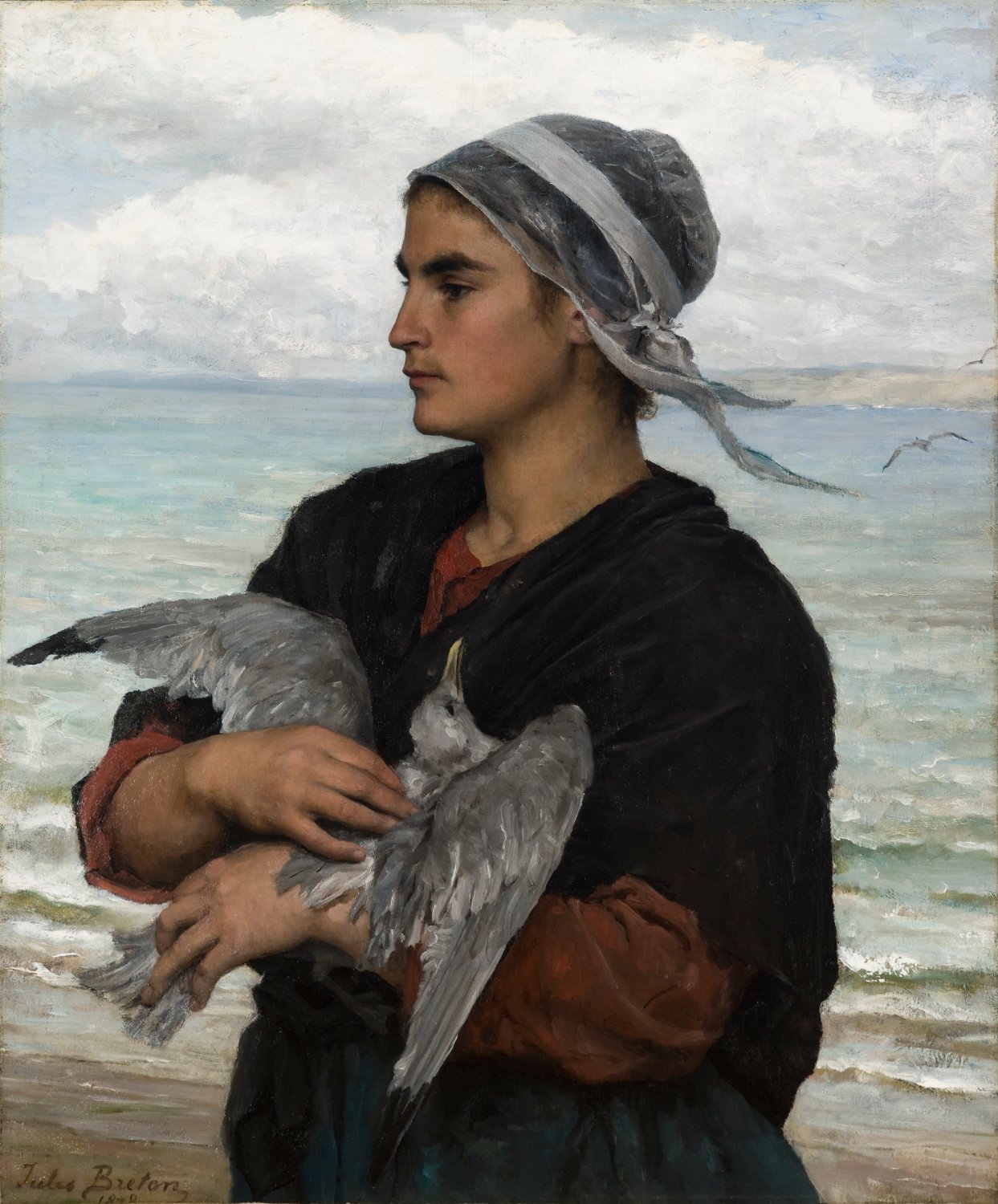 Solve Jules Breton, French, 1827–1906 The Wounded Seagull, 1878 jigsaw ...