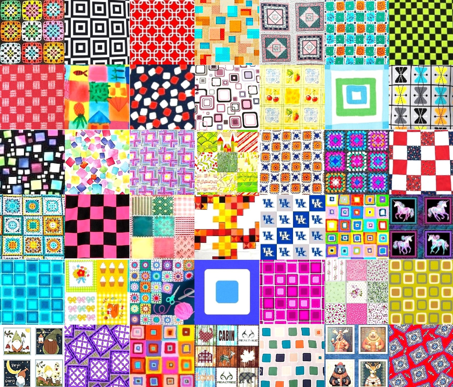 Solve PATCHWORK SQUARES 49 jigsaw puzzle online with 143 pieces