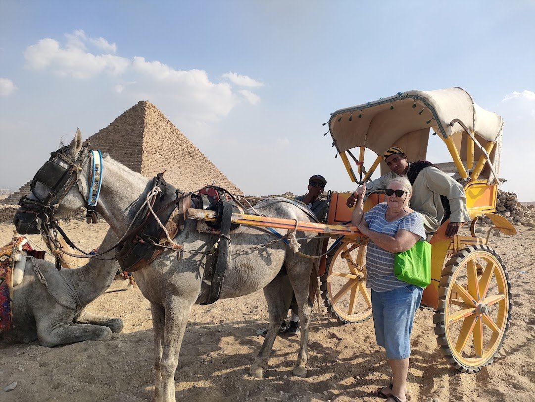 Solve Horse and Cart Ride at Giza Pyramids jigsaw puzzle online with 80 ...
