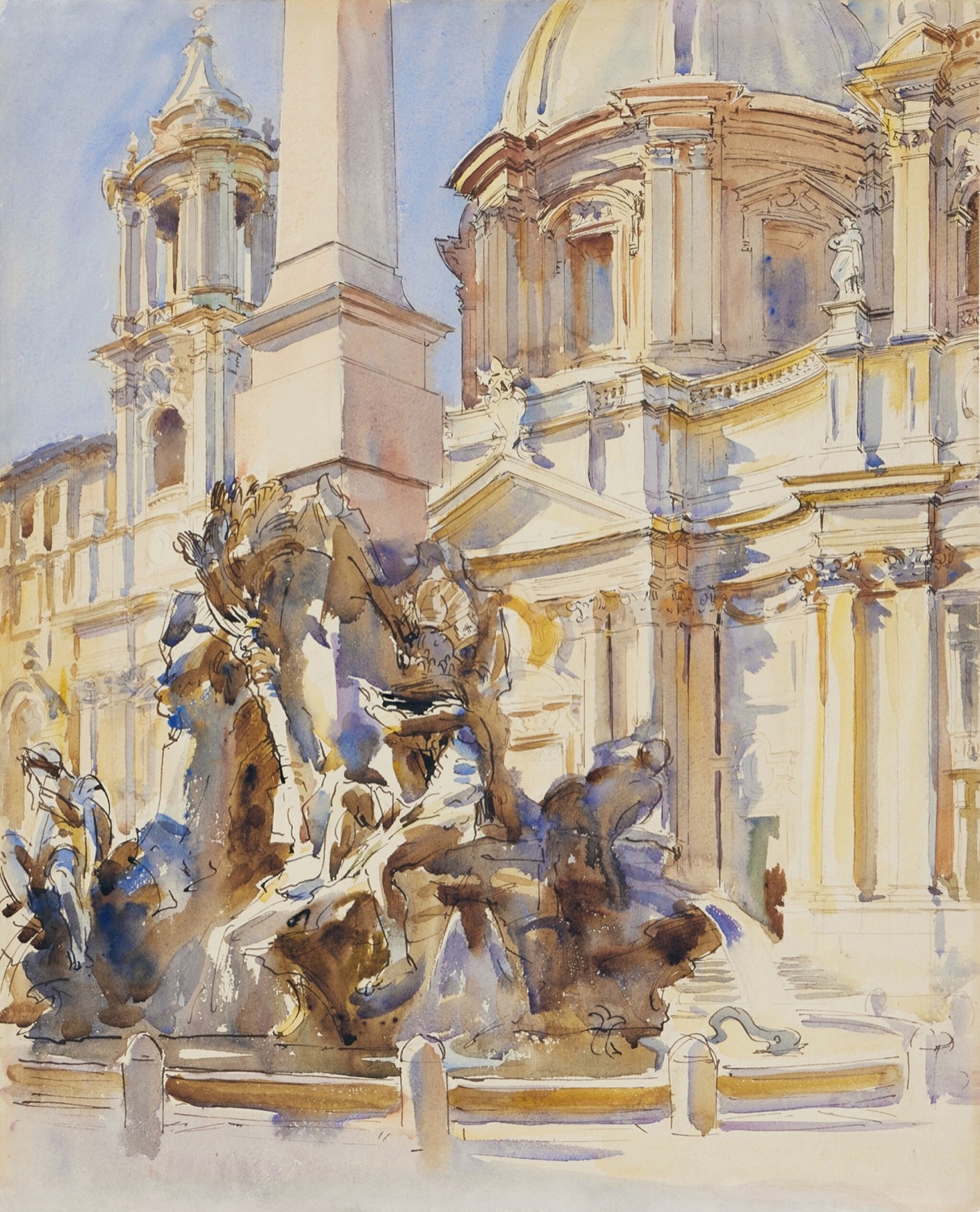 Jigsaw Puzzle | 208 pieces | John Singer Sargent - Piazza Navona Rome ...