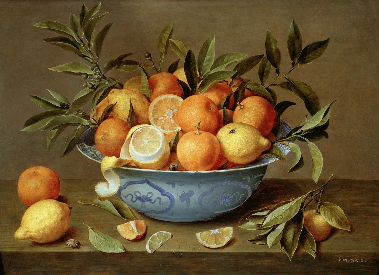 Solve Jacob van Hulsdonck - Still Life with Oranges and Lemons in a Wan ...