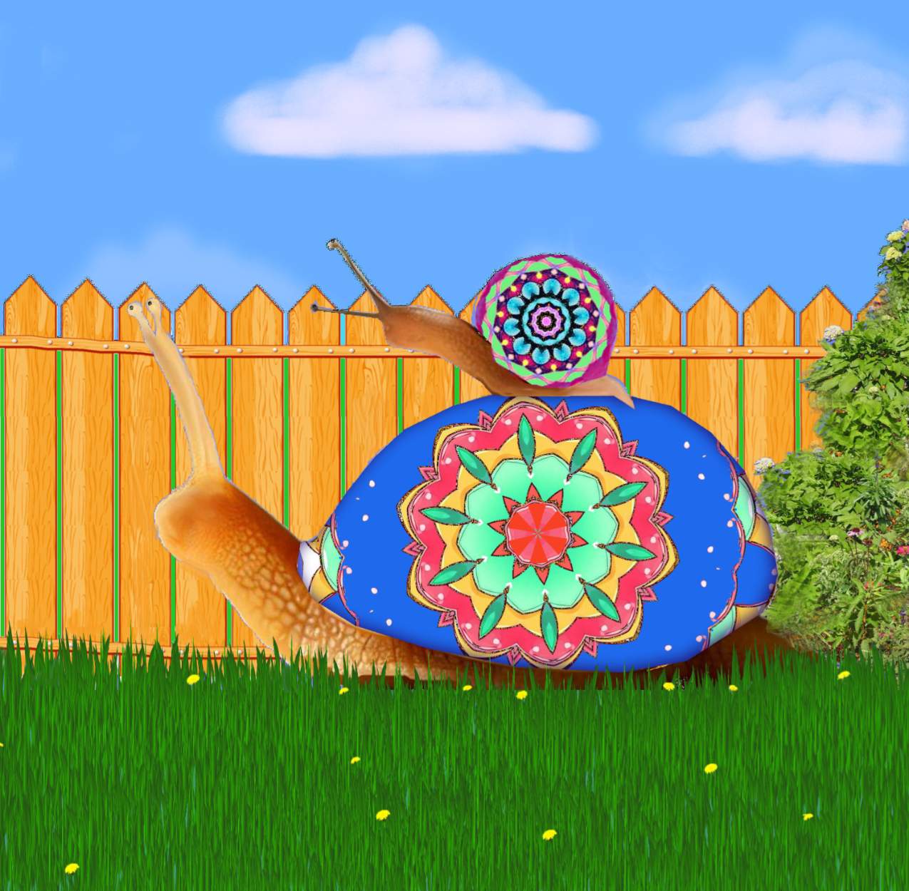 Jigsaw Puzzle | GIANT SNAIL SIGHTED WITH BABY ON ITS BACK | 100 pieces ...