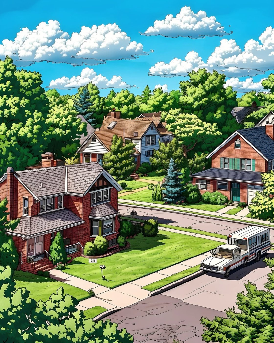 Solve Nice neighbourhood jigsaw puzzle online with 42 pieces