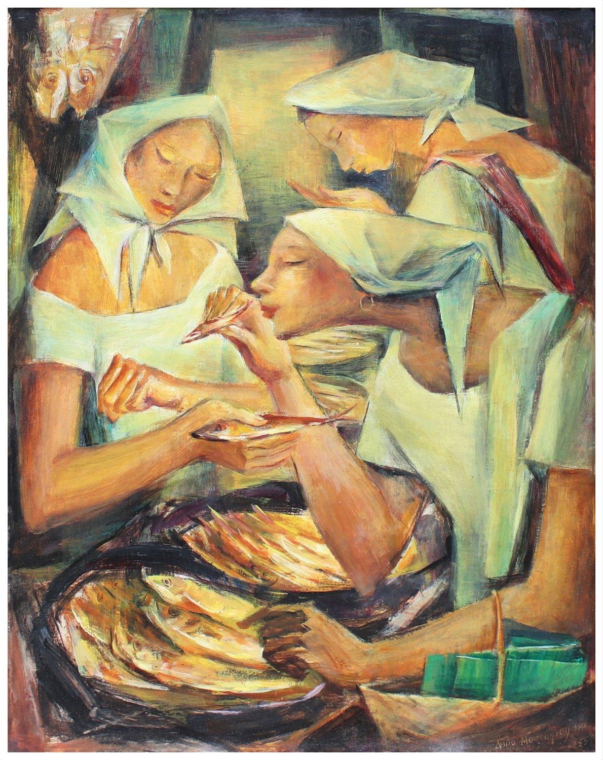 Solve Tinapa Vendors ~ Anita Magsaysay-Ho (Philippines) jigsaw puzzle ...