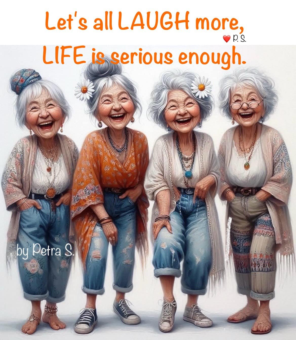 Solve Laughter jigsaw puzzle online with 56 pieces