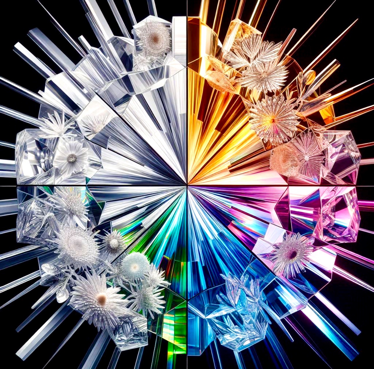 Solve Frosty Spectrum jigsaw puzzle online with 81 pieces