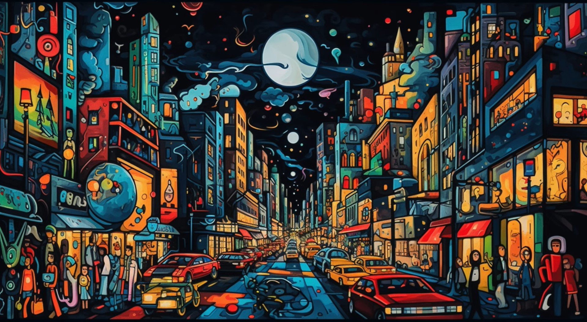 Solve City Street jigsaw puzzle online with 299 pieces