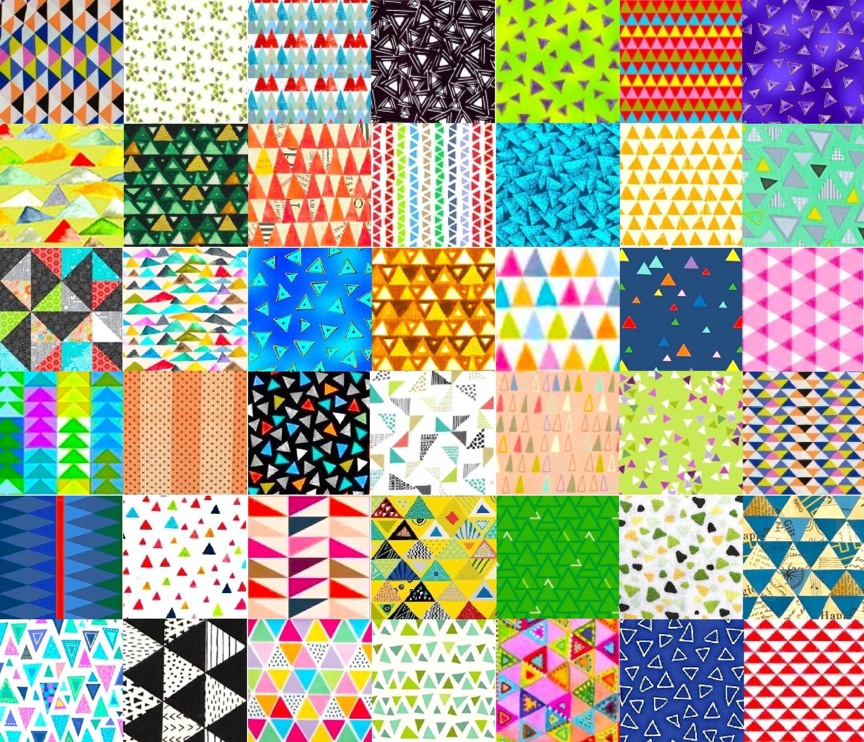 Jigsaw Puzzle | 72 pieces | PATCHWORK TRIANGLES 96 | Jigidi