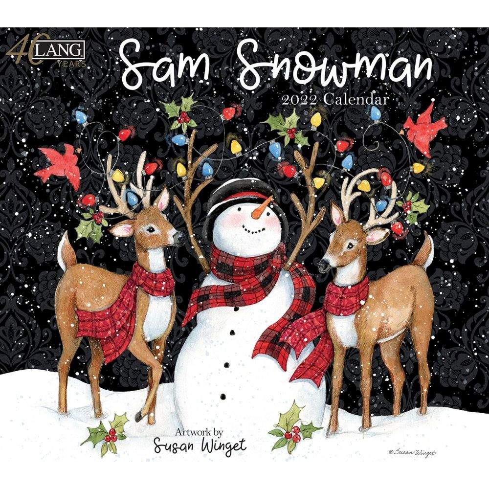 Solve LANG 2022 Wall Calendar Sam Snowman jigsaw puzzle online with 256 ...