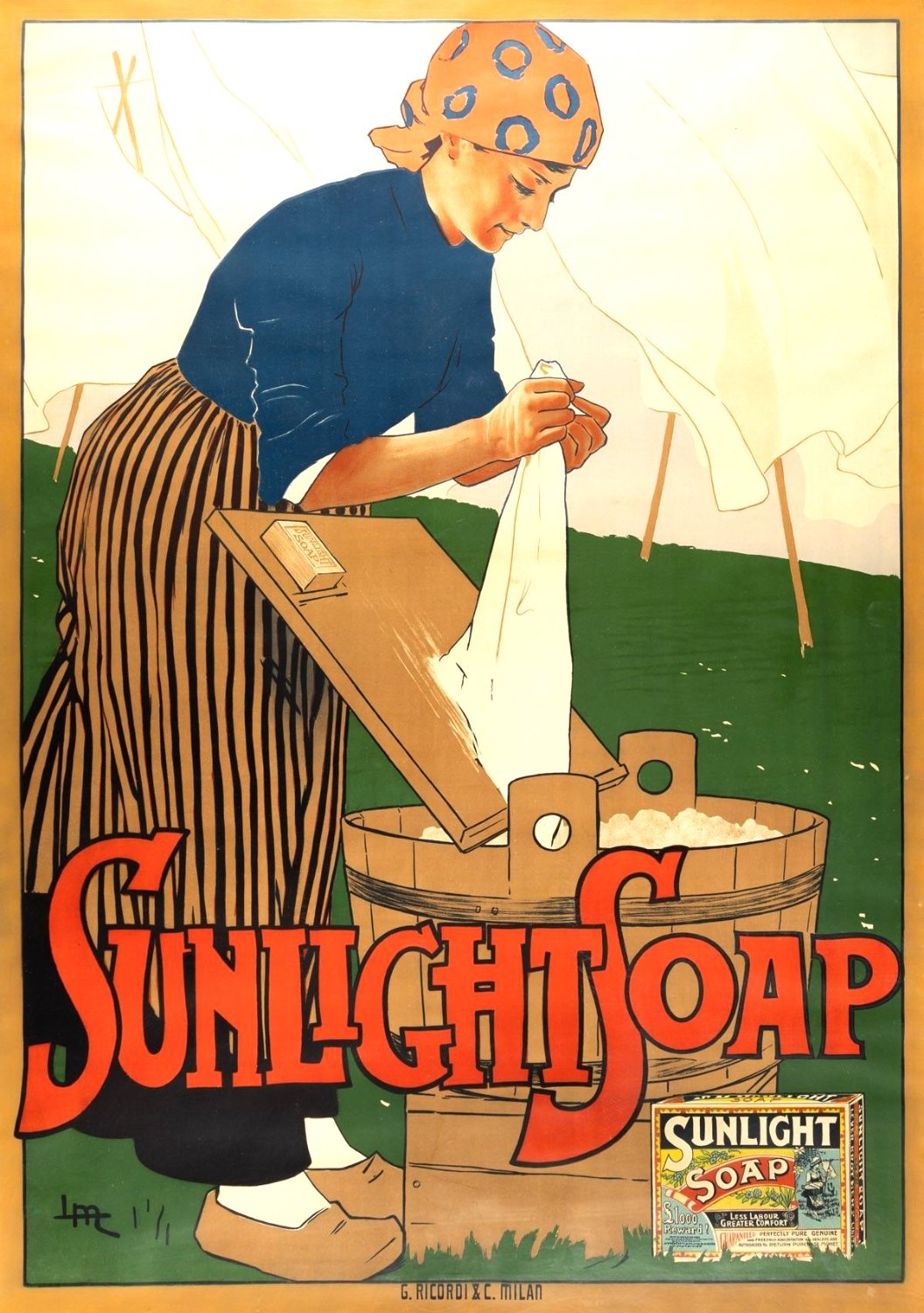Solve Themes Vintage ads - Sunlight Soap jigsaw puzzle online with 165 ...