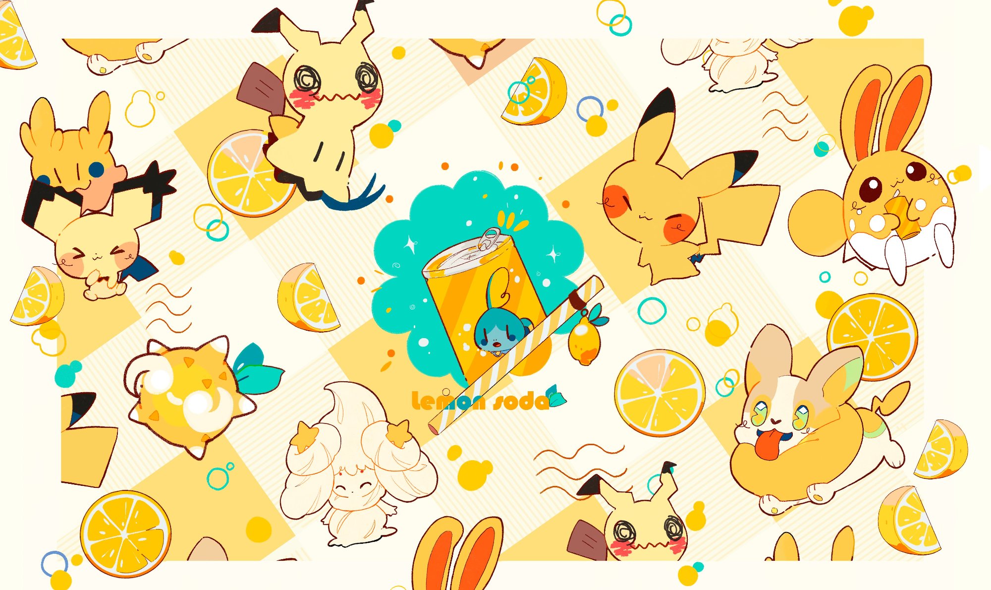 Solve "Lemon soda Pokemon" by @Sugahri jigsaw puzzle online with 299 pieces