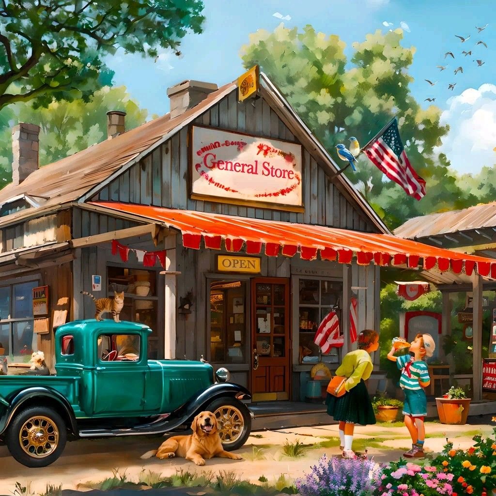 Solve The General Store jigsaw puzzle online with 81 pieces