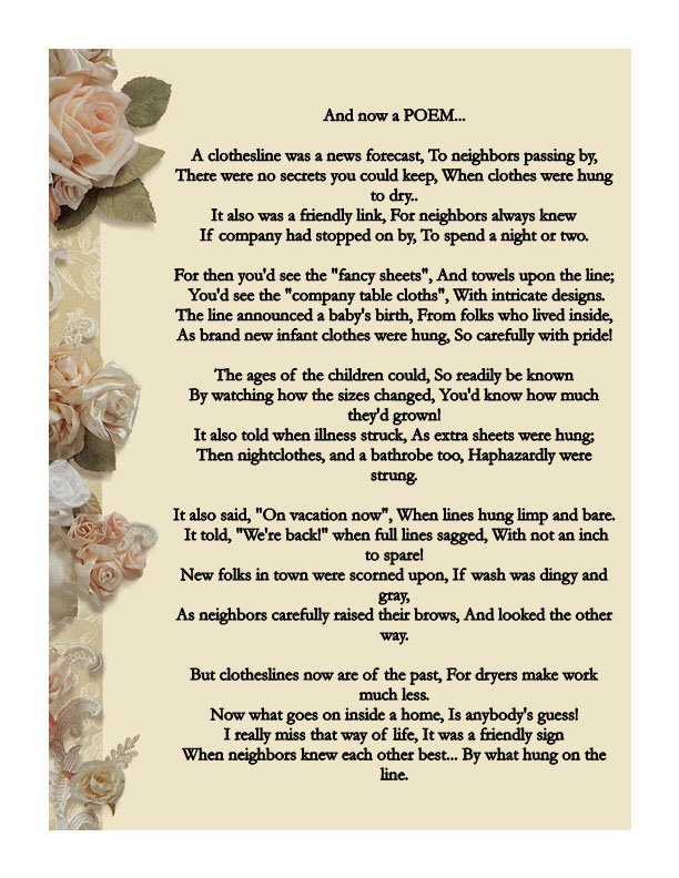 Solve The Clothesline jigsaw puzzle online with 12 pieces