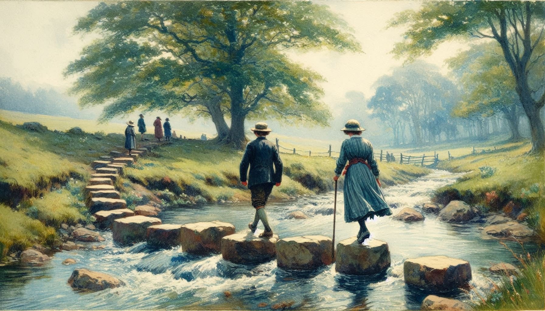 Solve The Stepping Stones jigsaw puzzle online with 120 pieces