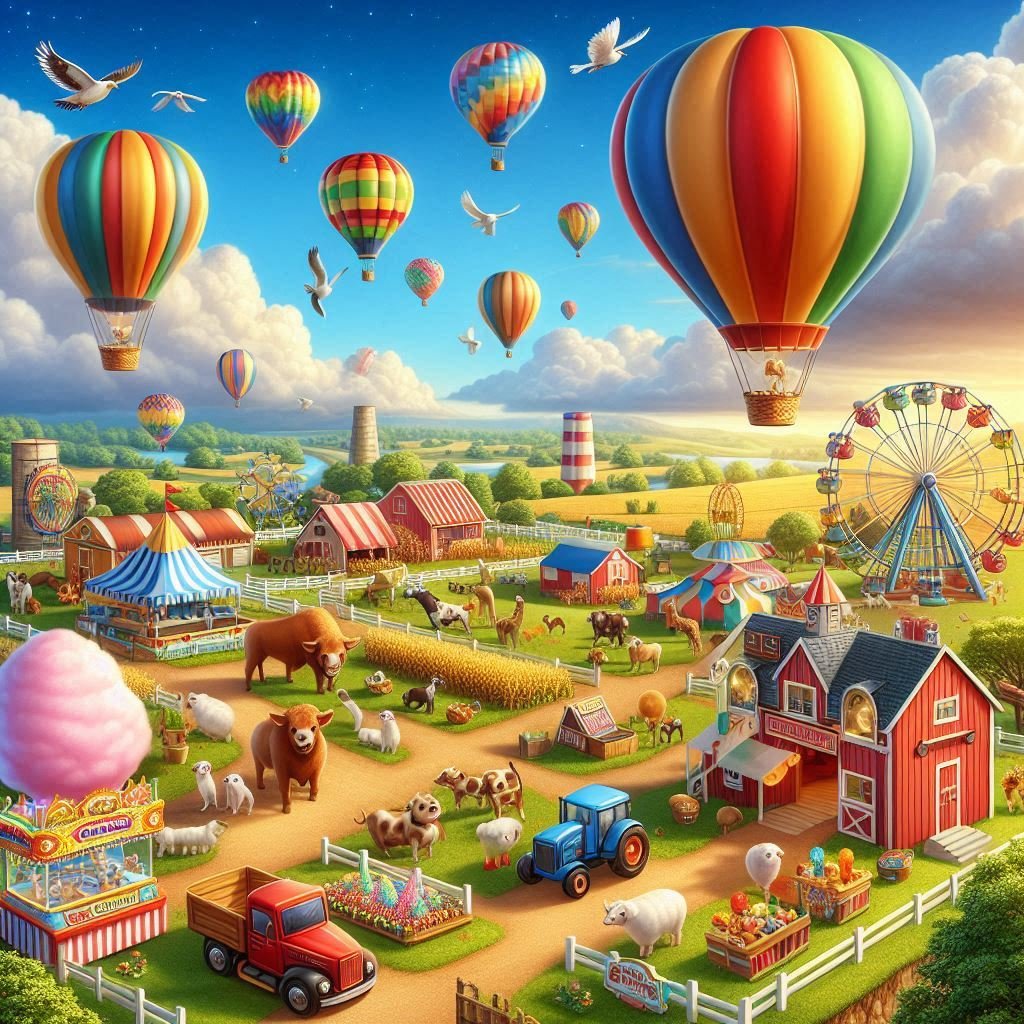 Solve County Fair jigsaw puzzle online with 49 pieces