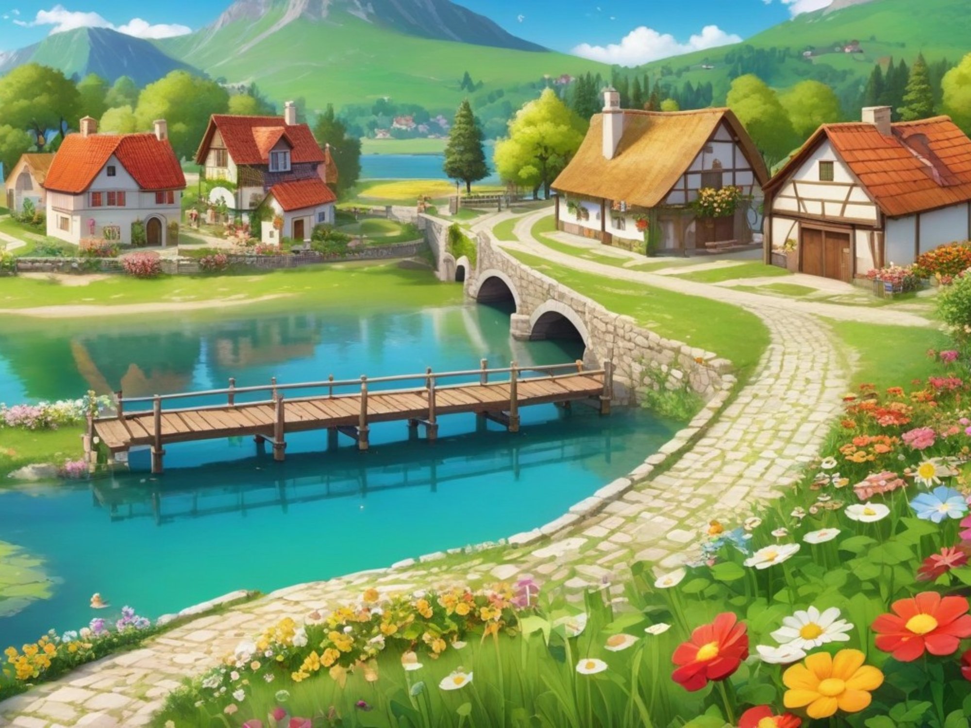 Solve Little Community jigsaw puzzle online with 252 pieces
