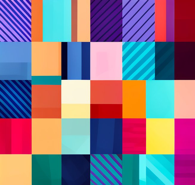 Solve Colorblock Pattern jigsaw puzzle online with 100 pieces