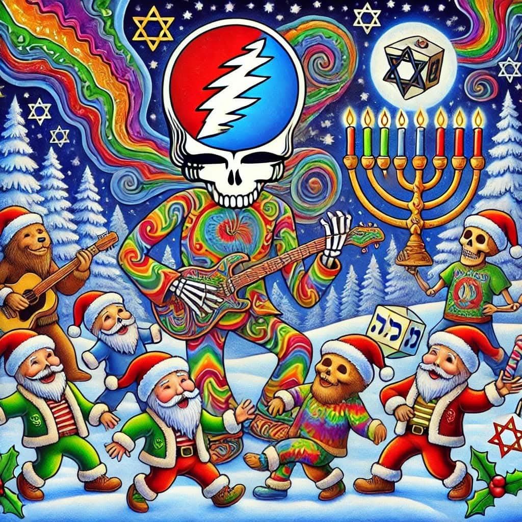 Jigsaw Puzzle | 144 pieces | Grateful Dead Christmukkah Greetings | Jigidi