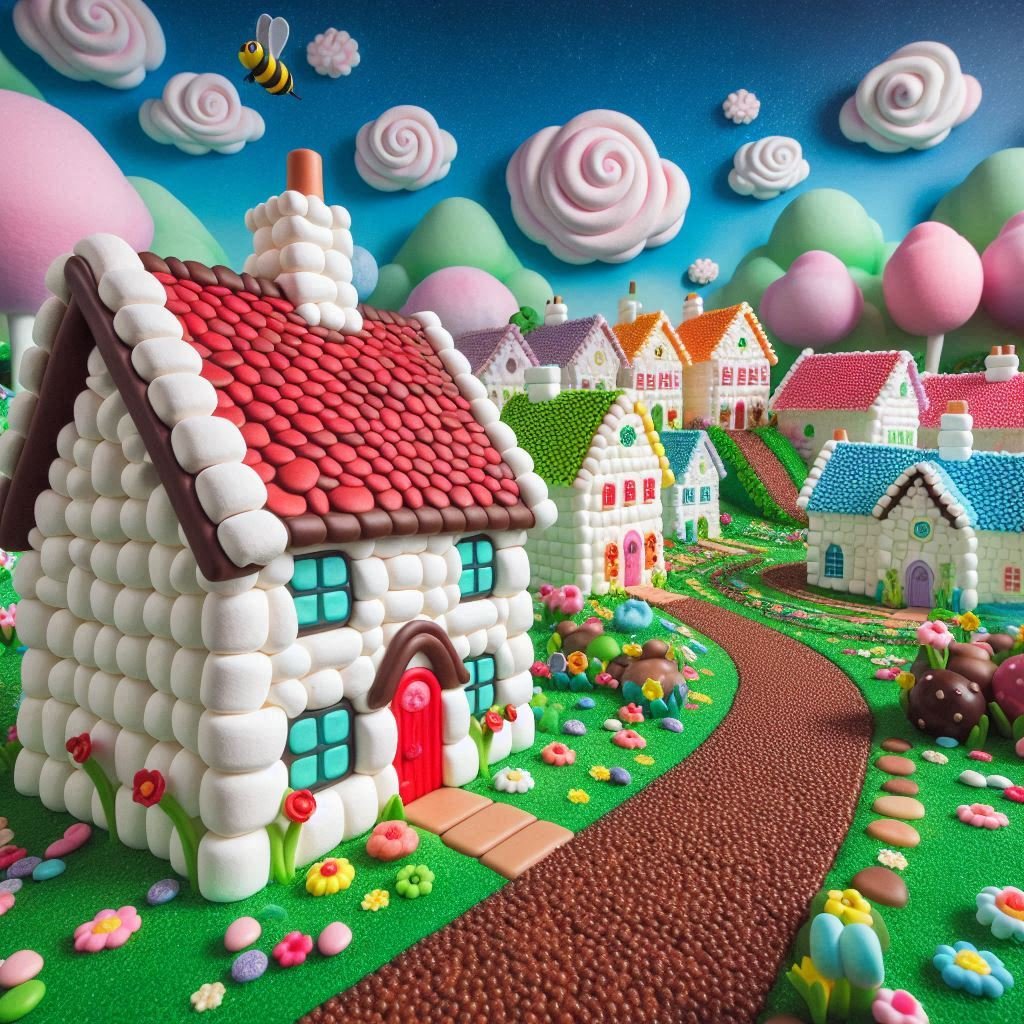 Solve Marshmallow Lane 4 jigsaw puzzle online with 64 pieces