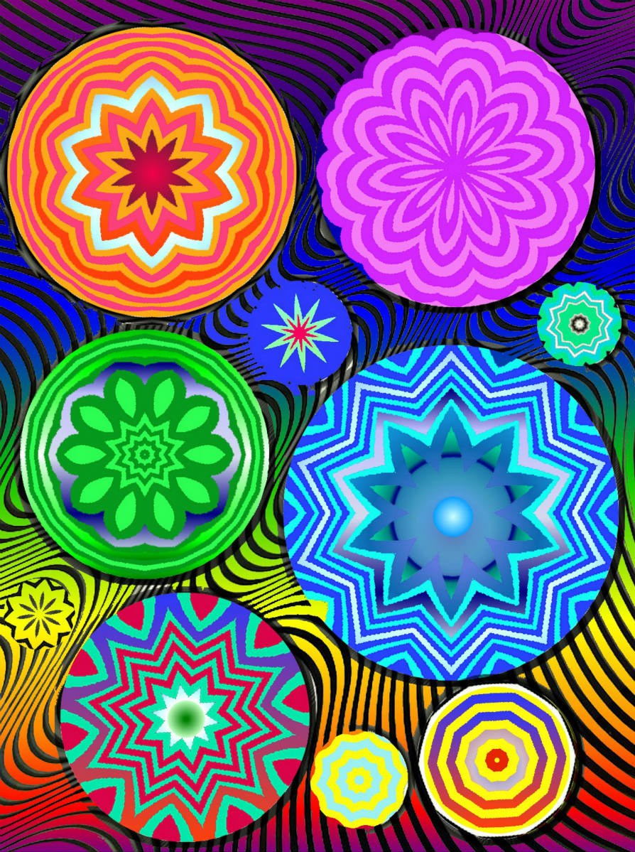 Solve SWIRLY LINES jigsaw puzzle online with 108 pieces