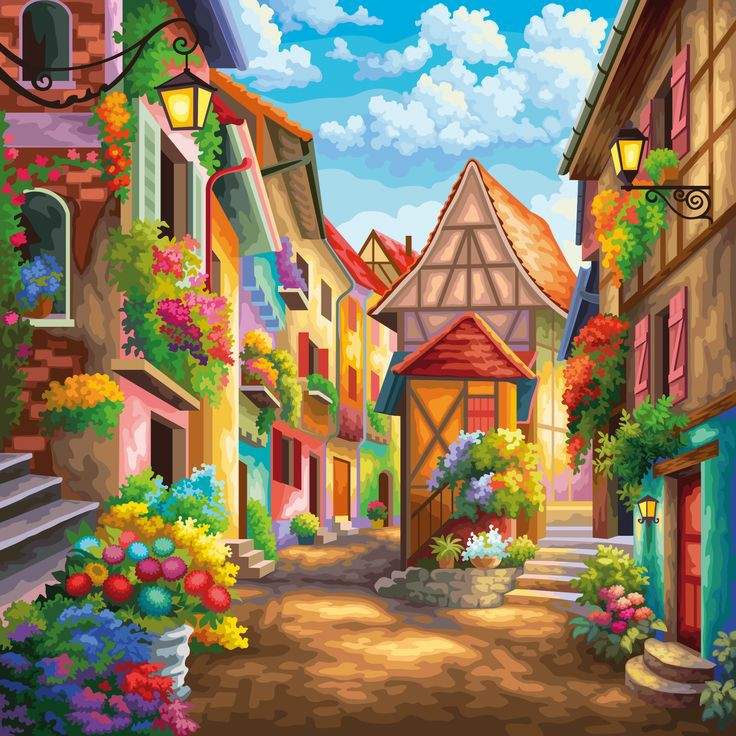 Jigsaw Puzzle | 64 pieces | RAINBOW VILLAGE | Jigidi