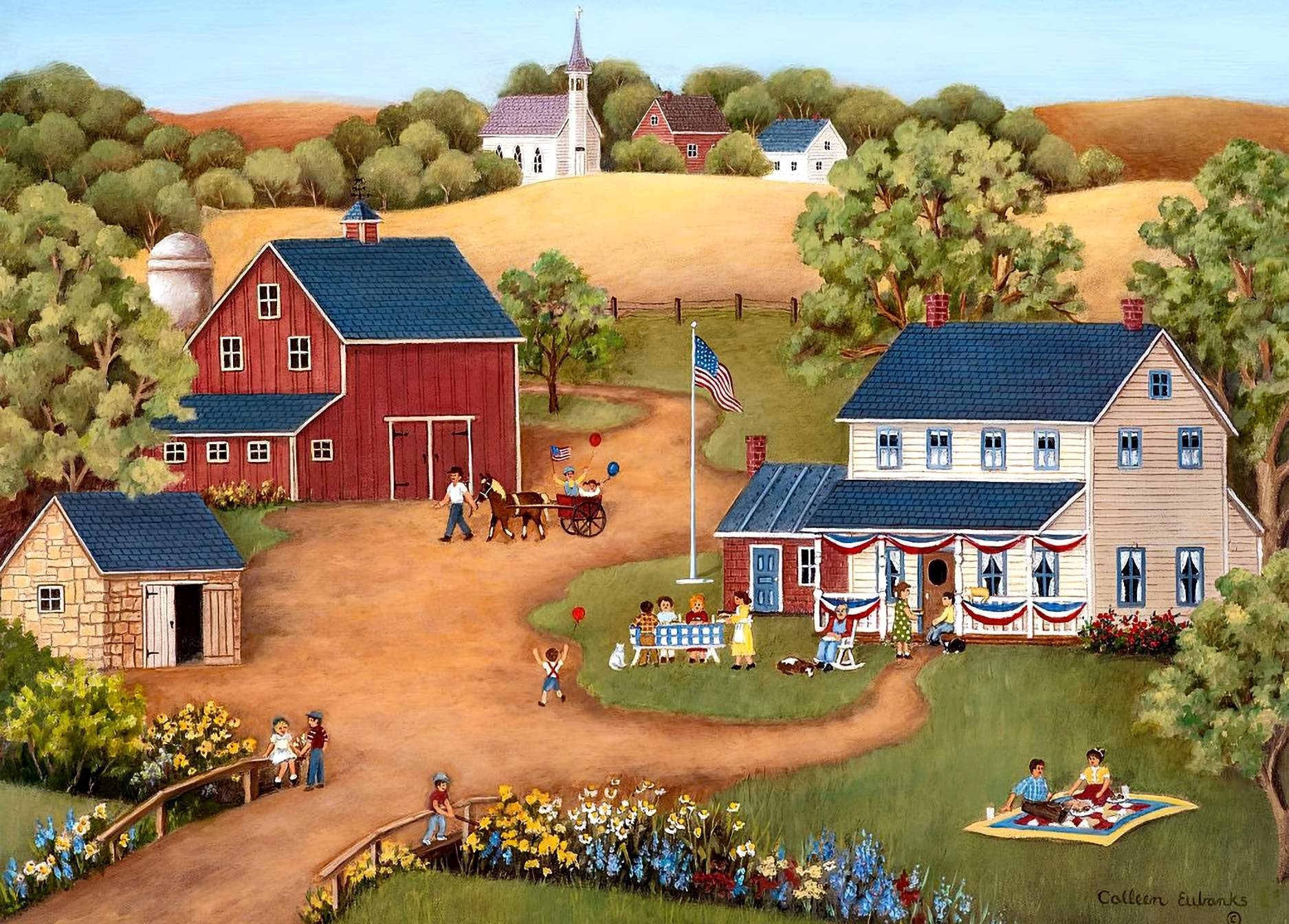 Solve Celebrating the 4th of July jigsaw puzzle online with 165 pieces