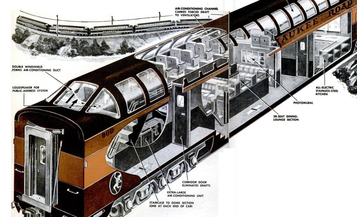 Solve Super-Dome-Train-Car-Cutaway-1952 jigsaw puzzle online with 40 pieces